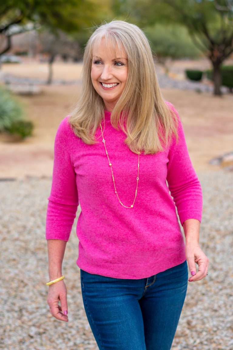 Styling a Cashmere Sweater for a Casual Date Night - Dressed for My Day