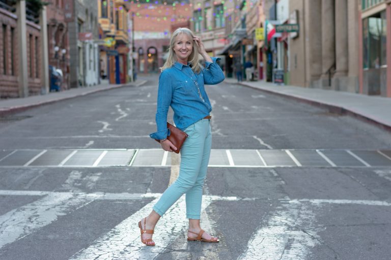 Modern Classic Style in Shades of Blue - Dressed for My Day