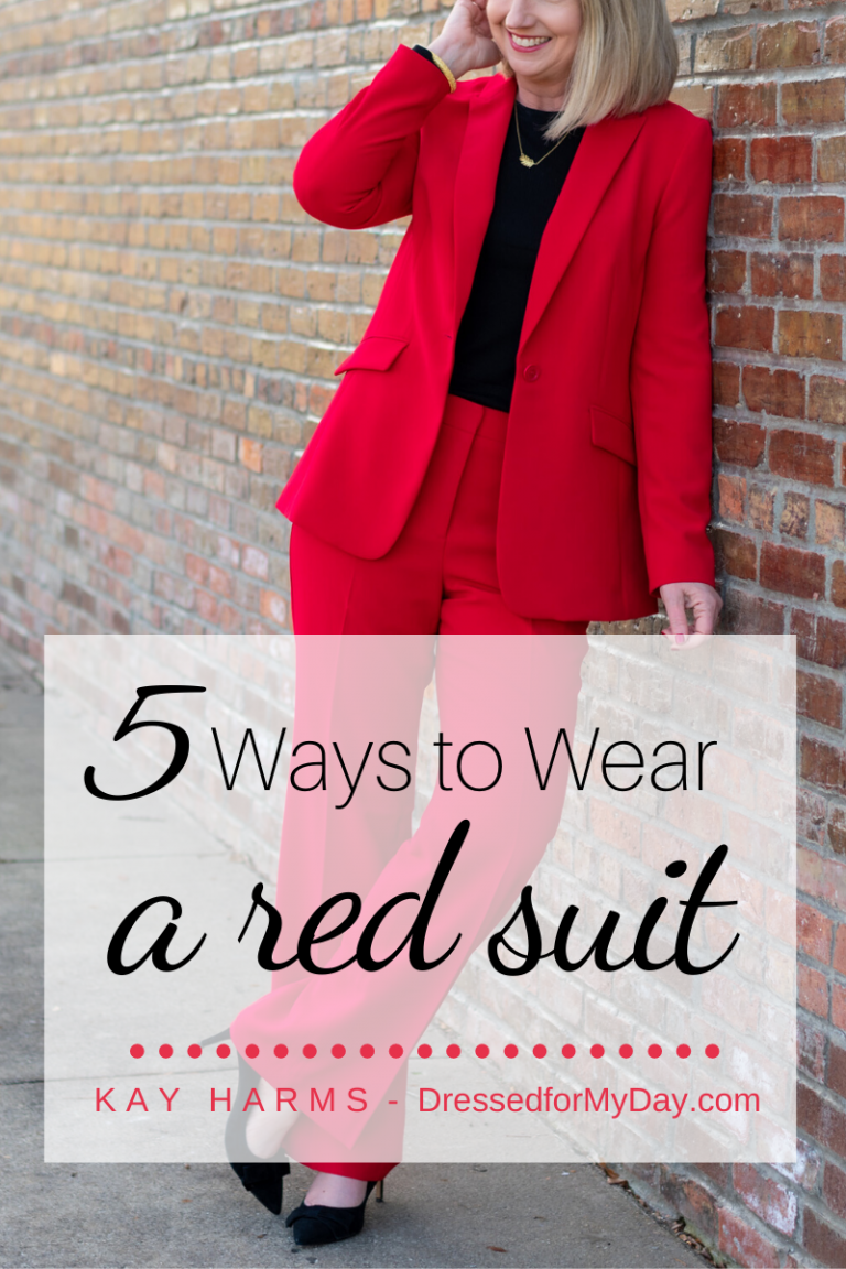 5 Ways to Wear a Red Suit - Dressed for My Day