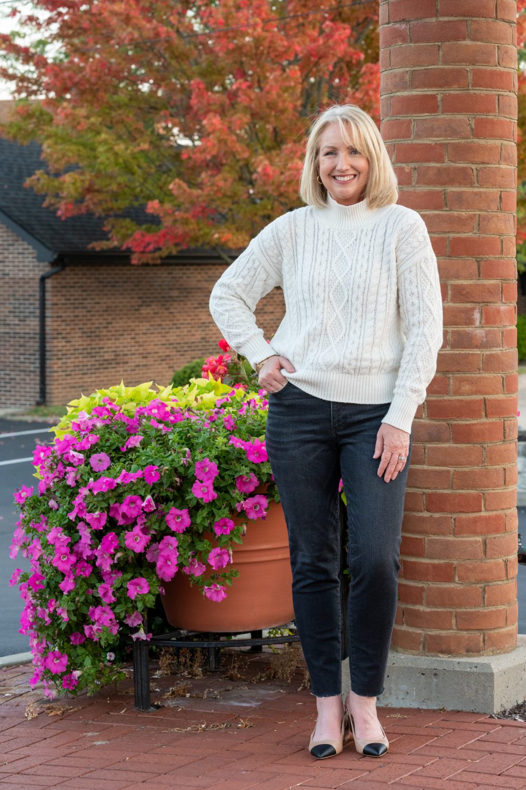Styling a Cable-Knit Cropped Sweater - Dressed for My Day