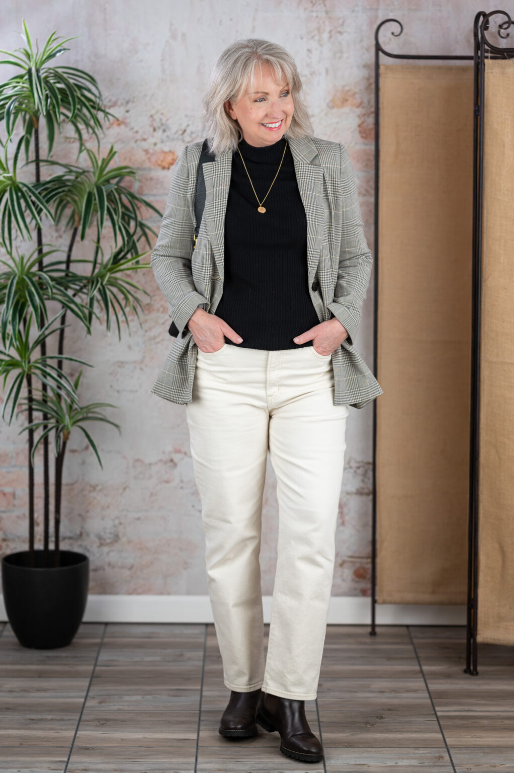 5 Ways to Wear Natural Colored Jeans in Winter - Dressed for My Day