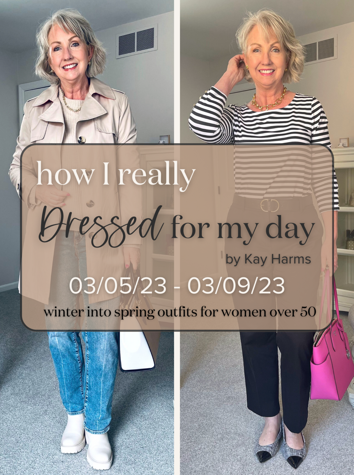 Real Life Winter-Into-Spring Outfits Inspiration - Dressed for My Day