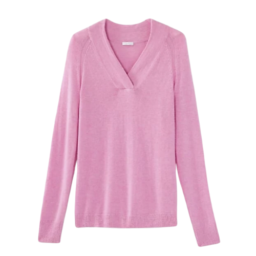 Overlapping-V-Neck Sweater - Dressed for My Day