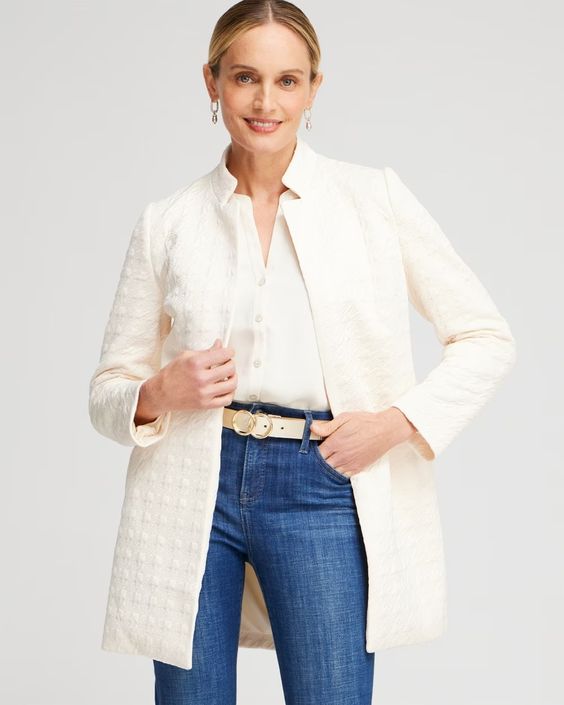 Ponte Knit Jacquard Topper - Dressed for My Day