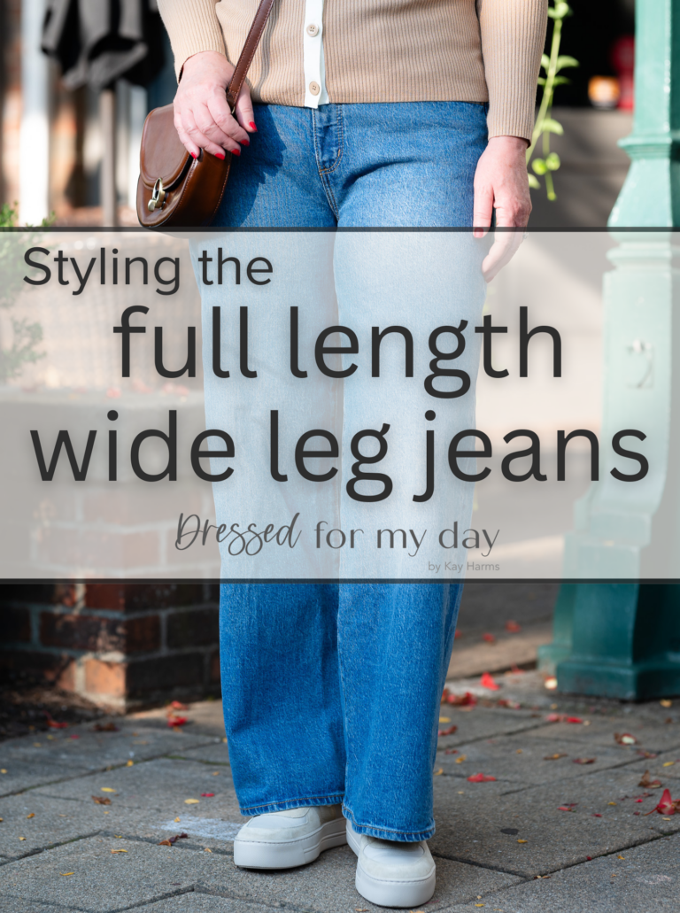 Styling Full Length Wide Leg Jeans for Early Fall - Dressed for My Day