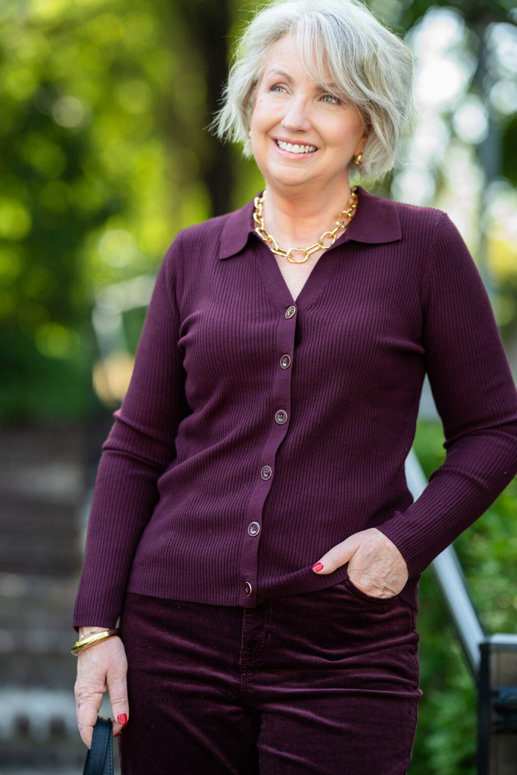 Corduroy Monochromatic Outfits for Fall - Dressed for My Day