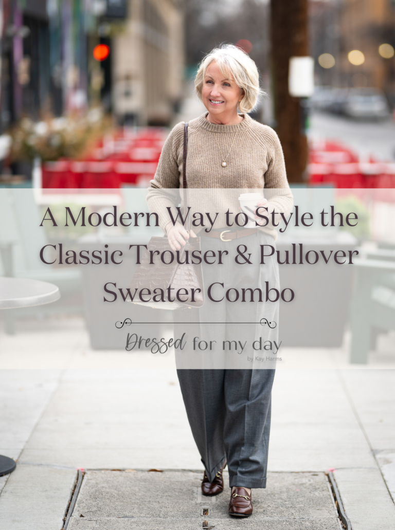 A Modern Way to Style the Classic Trouser & Pullover Sweater Combo ...